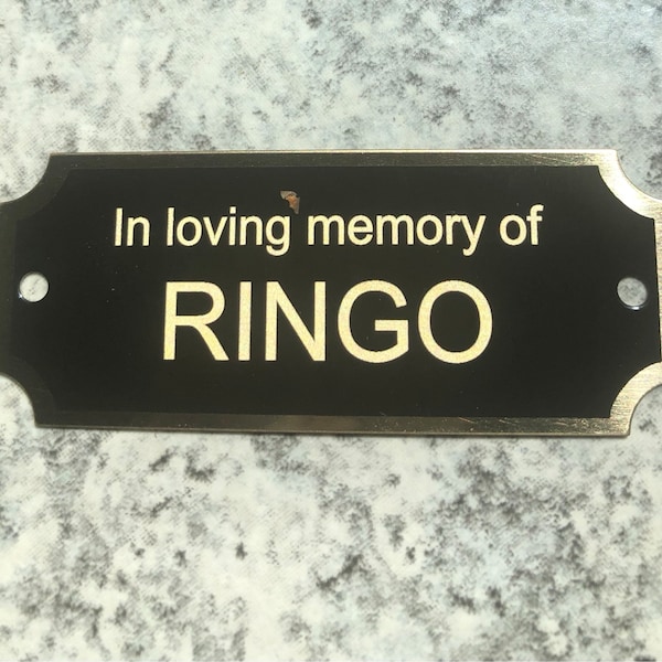 Engraved Black Brass Plate Tags, 2 1/2 X 1 Inch Tag, Personalized Metal ...