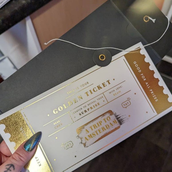 The Golden Ticket | Scratch & Reveal Surprise Ticket, Golden Ticket ...
