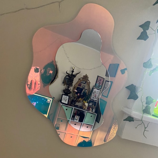 Medium Wiggly Life Reflector- Wavy Acrylic Mirror Wiggly Mirror ...