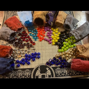 Clear Glass Gaming Stones Counters for Tabletop RPG, Card, and Board ...