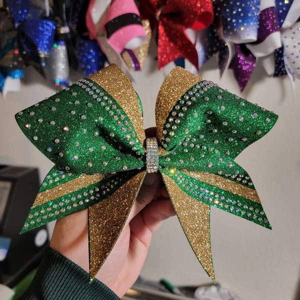 10 Cheer Bow Rhinestone Template With HTV, V Tail, 3 Inch Rhinestone ...