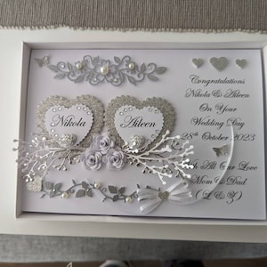 Handmade Personalised 3D Wedding Card / Anniversary Card With GIFT BOX ...