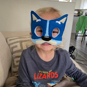 Blue Heeler Dog Masks Blue Bing Character Mask for Adults | Etsy