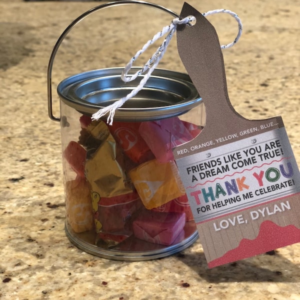 Printable Art Party Favor Tags, Paint Birthday Thank You Sign and Tags ...