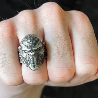 Rams Skull Ring .925 Solid Sterling Silver Zodiac Aries - Etsy