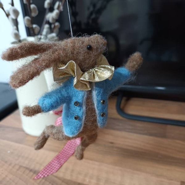 Needle Felted Leaping Hare Pdf Download Instructions - Etsy