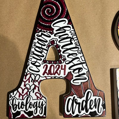 Custom College Wooden Letters - Etsy