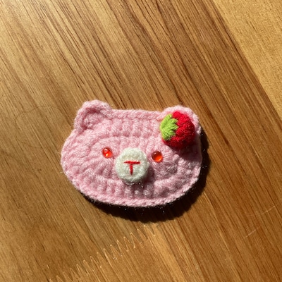 Cute Crochet Handmade Fluffy Crochet Hair Clips, Animal Dinosaur ...