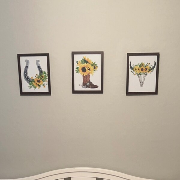 Sunflower Nursery Prints, Western Nursery Prints, Sunflower Nursery ...
