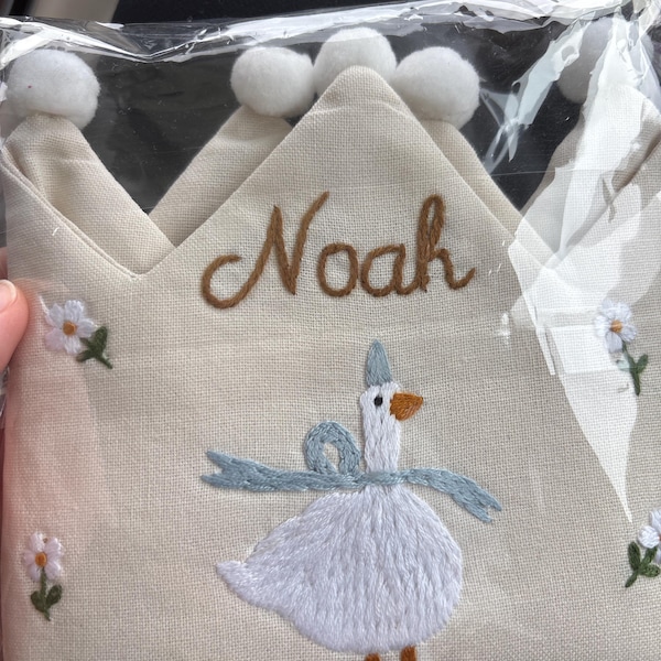 Personalized Silly Goose Birthday With Daisy Hand Embroidered Birthday ...