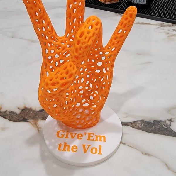 Vol Hand Statue: Tennessee Vols, Game Room Decor (8" X 4.5 X 3.5") - Etsy