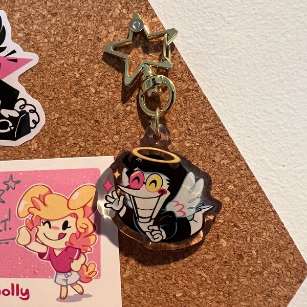 Spamton Deltarune Angel Glitter Keychain Epoxy Charm 1.5in. - Etsy Canada