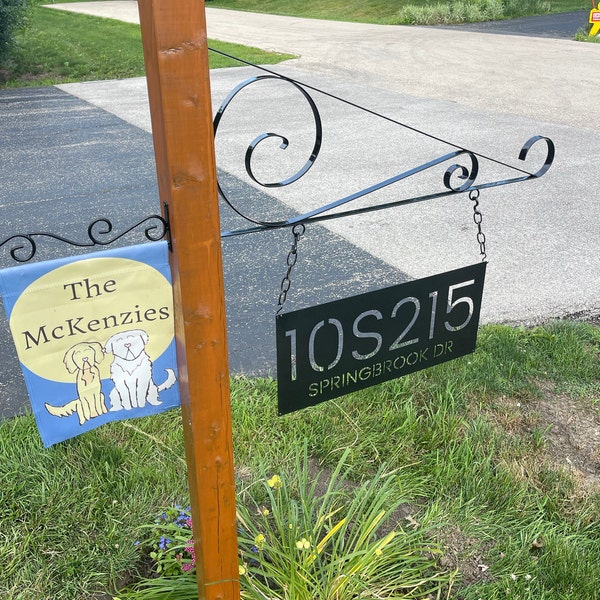 Custom Metal Address Sign, Metal Rustic Sign, Metal House Number Sign ...