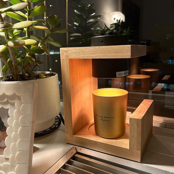 LUXGARDEN Candle Warmer Lamp With Timer and Dimmer Candle Lamp Top Down ...
