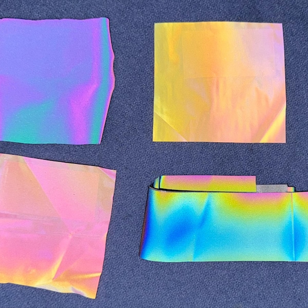 Iridescent Reflective STRETCH Fabric, Spandex, 4-way Stretch, High-vis ...