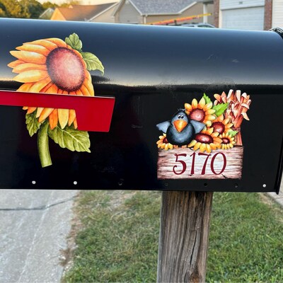 Mailbox Magnet Partial Cover Hydrangea Flowers and White Picket Fence ...