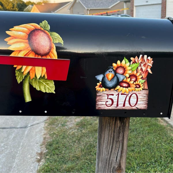 Mailbox Magnet Partial Cover Tie Dye Peace Sign Hippie Daisy for Mail ...