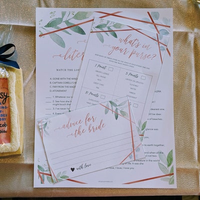 Advice for the Bride Cards Bridal Shower Games Printable - Etsy
