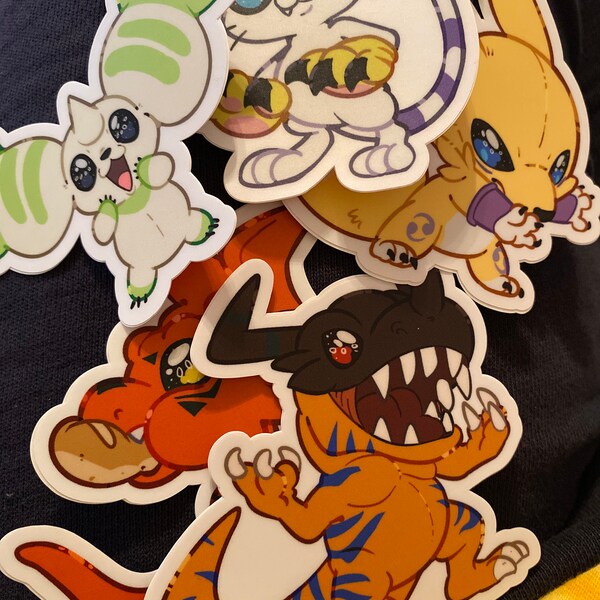 Digimon Vinyl Stickers - Etsy