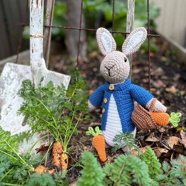 Small Peter Rabbit Crochet Pattern, Amigurumi Pattern, Amigurumi Rabbit ...
