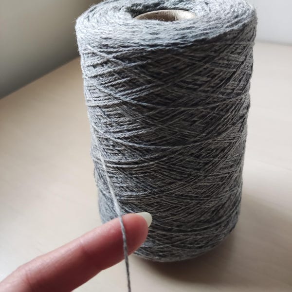 Brushed Alpaca With Silver Lurex Fiber Yarn on Cone, Alpaca Wool ...