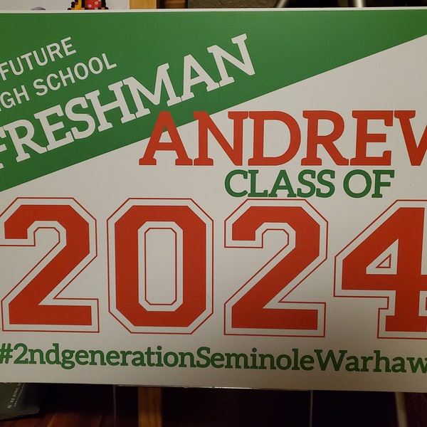 Class of 2024 Senior Graduation Yard Sign Instant Download, Class 2024 ...