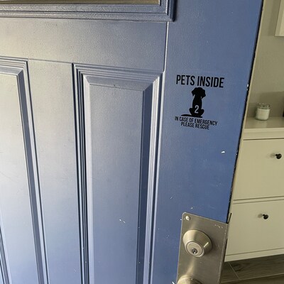 Emergency Pet Rescue Window Sticker Pets Inside Rescue Decal for Dog ...