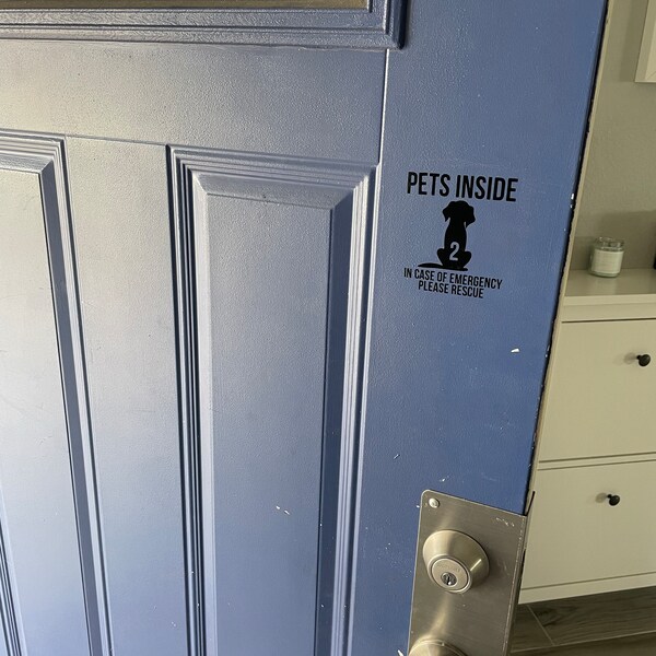Emergency Pet Rescue Window Sticker | Pets Inside Rescue Decal for Dog ...