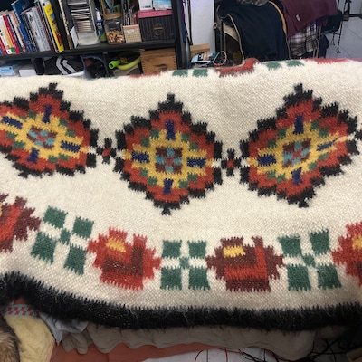 Hand Woven Blanket Vyshyvanka Hutsul Blanket Wool - Etsy