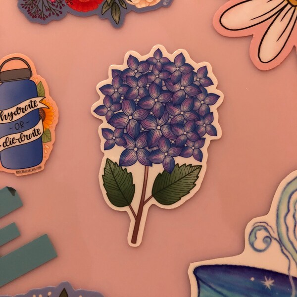 Hydrangea Sticker | Stickers for Hydroflask | Laptop Stickers | Laptop ...
