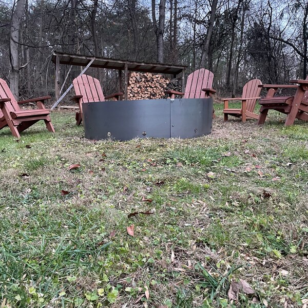 Solid Multipiece Extra Tall Fire Pit Ring, 16" Tall, Heavy Duty, Fire ...