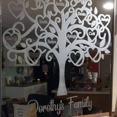 Family Tree 15 Members Svg, Family Heart Tree Svg/png.dxf File, Family ...