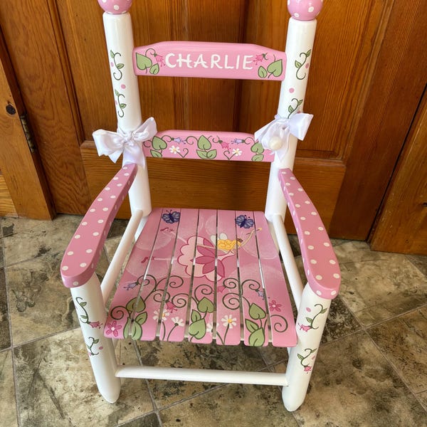 Handpainted Rocking Chair,kids Rocking Chairs,childs Rocking Chair ...