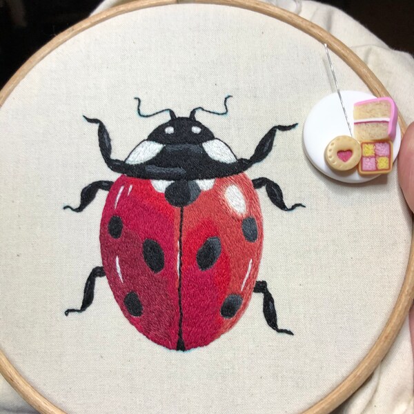 Ladybird Embroidery Pattern, Needlepainting Pattern & Photo Tutorial ...