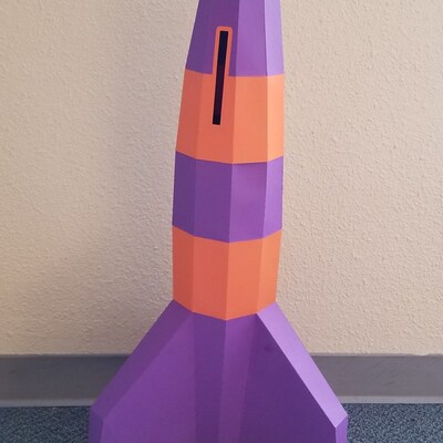Rocket Papercraft Template, DIY Papercraft, 3D Rocket, Printable Space ...