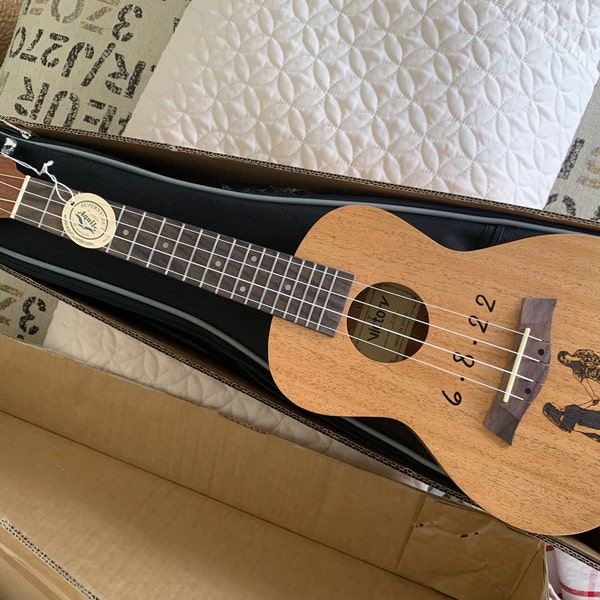 Engraved Folk Art Soprano Ukulele 21” Beginner’s Kit (tiger Tattoo) - Etsy