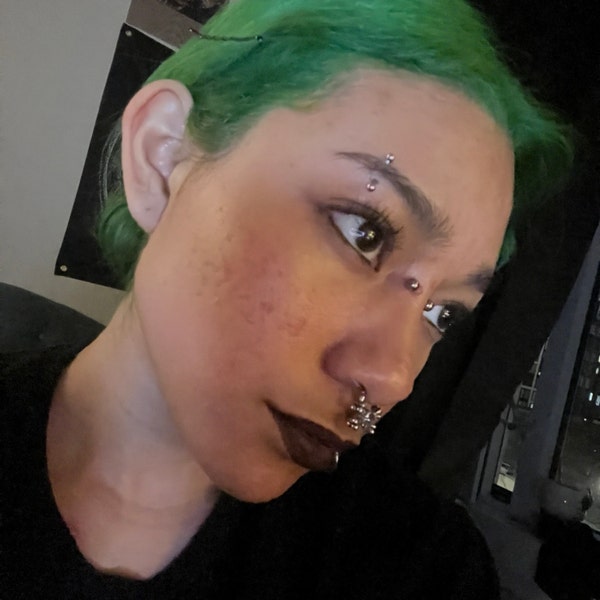 Goth 666 Pentagram Septum Ring, Septum Ring 16g, Satanic Jewelry ...