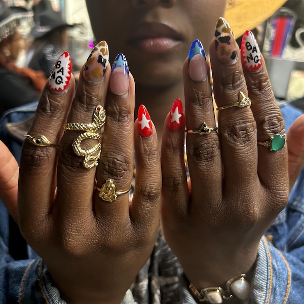 Cowboy Carter Inspired Nails With Western Details / Ships With 1 Nail ...