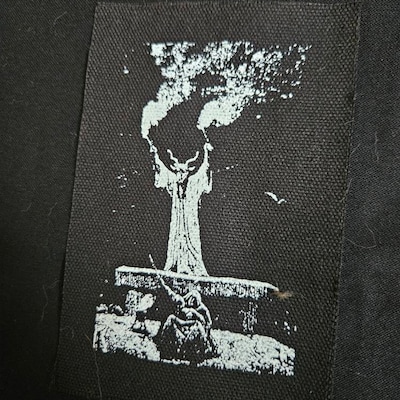 Spider Web Collar Screen Printed Patch Horror Punk Black Metal Goth - Etsy