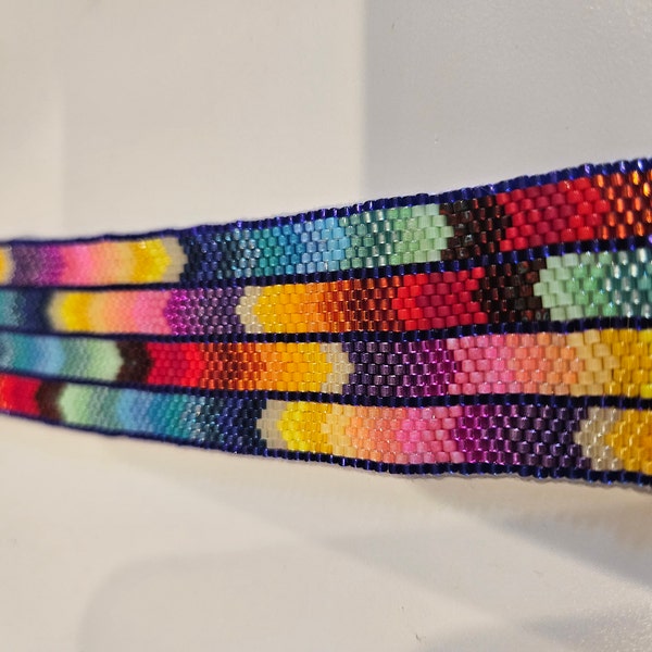 Rainbow Arrows Peyote Pattern- Odd Count Bracelet Pattern | Seed Bead ...