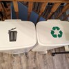 Trash, Recycle, AND Compost Stickers Decals Label Vinyl Trash Can ...