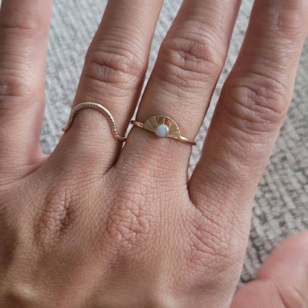 Arc Opal Ring - Etsy