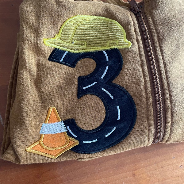 Construction Birthday Numbers. 4x4 5x7 Digital Applique Embroidery ...