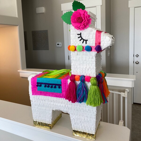 Llama Piñata Decoration (22" Tall), Llama Birthday Decor, Llama Party ...