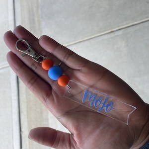 Personalized School Mascot With School Color Silicone Beads Clear ...