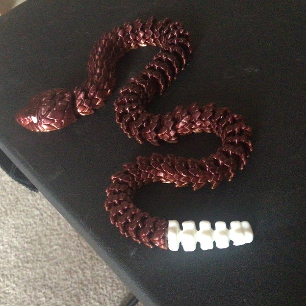 Flexi Articulated Rattle Snake Desk Toys Valentine Gifts Dragons D&D 3D ...