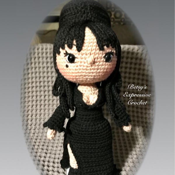 Tutorial: Gothic Diva Amigurumi Crochet Pattern – Mistress of the Dark ...