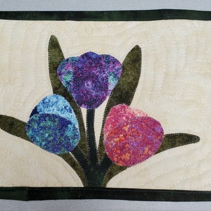 Spring Tulips Mug Rug Pattern - Etsy