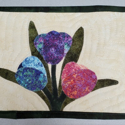 Spring Tulips Mug Rug Pattern - Etsy