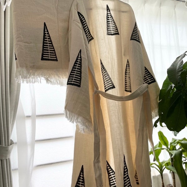 Turkish Cotton Green Evil Eye Kimono, Cardigan Robe, Evil Eye Ethnic ...